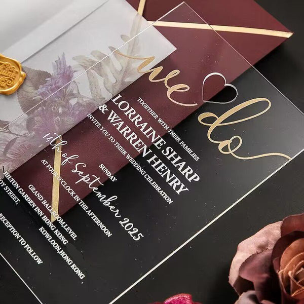 Clear Wedding Invitation Cards – Nuoerp Printing